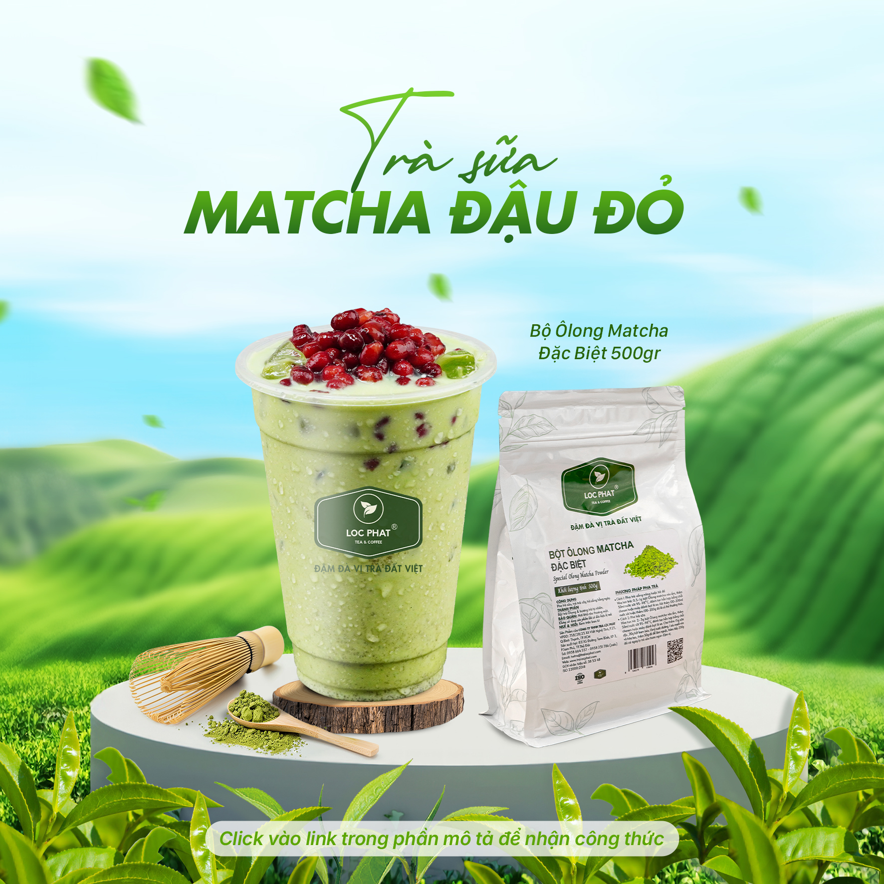 #260 CÔNG THỨC PHA CHẾ MATCHA ĐẬU ĐỎ - Trà Lộc Phát